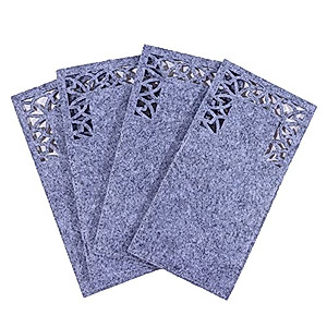 QXPDD Fabric Utensil Holders Silverware Cutlery Pouch Forks Bag Spoon Cover Decorative Table Supplies for Vintage Wedding Parties,Grey