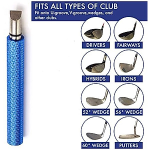 Betgod Golf Groove Sharpener,Golf Club Groove Sharpener,Groove Sharpener,Club Sharpener,Groove Sharpening Tool - Generate Optimal Backspin - Suitable for U & V-Grooves (1 PCS)