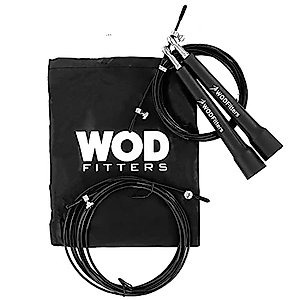 WODFitters Ultra Speed Cable Jump Rope - Adjustable Speed Rope for Double Unders