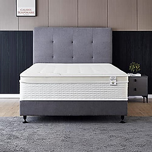 Queen Size Mattress - 14 Inch Cool Memory Foam & Spring Hybrid Mattress with Breathable Cover - Comfort Plush Euro Pillow Top - Rolled in a Box - Oliver & Smith