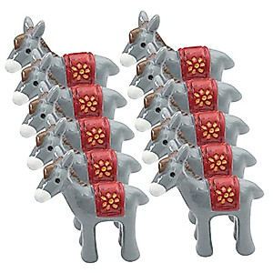 YARNOW 50 Pcs Micro Landscape Little Donkey Miniature Animals Figurines Mini Fairy Figurines Fairy Gardens Ornaments Figure Statue Animals Toys Micro Donkey Ornaments Resin Cute Flowerpot