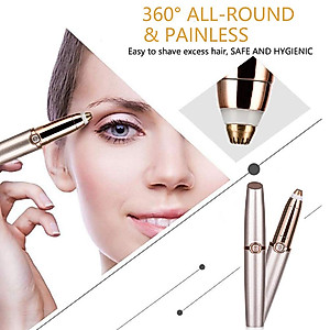 Rechargeable Eyebrow Trimmer Painless Precision Eyebrow Hair Remover Portable Electric Eyebrow Razor Tool for Women