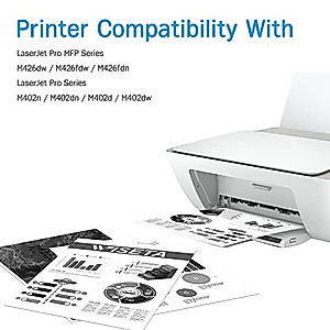 26A CF226A Compatible Toner Cartridge Replacement for HP 26A CF226A 26X CF226X Compatible with Laserjet Pro MFP M426dw M426fdw M426fdn M402m M402dn M402d M402dw Laser Printer (4 Black)