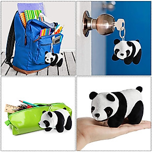 6 Pieces Mini Panda Plush Toy 4 Inch Stuffed Panda Soft Tiny Panda Doll Panda Plush Hanging Pendant Ornament for DIY Keychain Birthday Xmas Decorations Party Favor Chinese Souvenir (Walking Style)