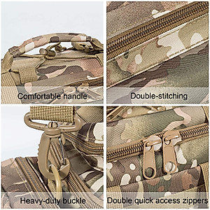 Dr.Fish Fishing Tackle Bag 5 Tackle Boxes with 60 Fishing Lures Included Loaded Stocking Tackle Box Set Fishing Spinner Kit Freshwater Fishing Gear Tackle Equipment Tan Camo Large