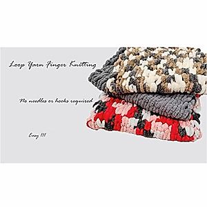 DDL&HEXI 3 Skeins of Loop Yarn Finger Knitting Yarn (112)