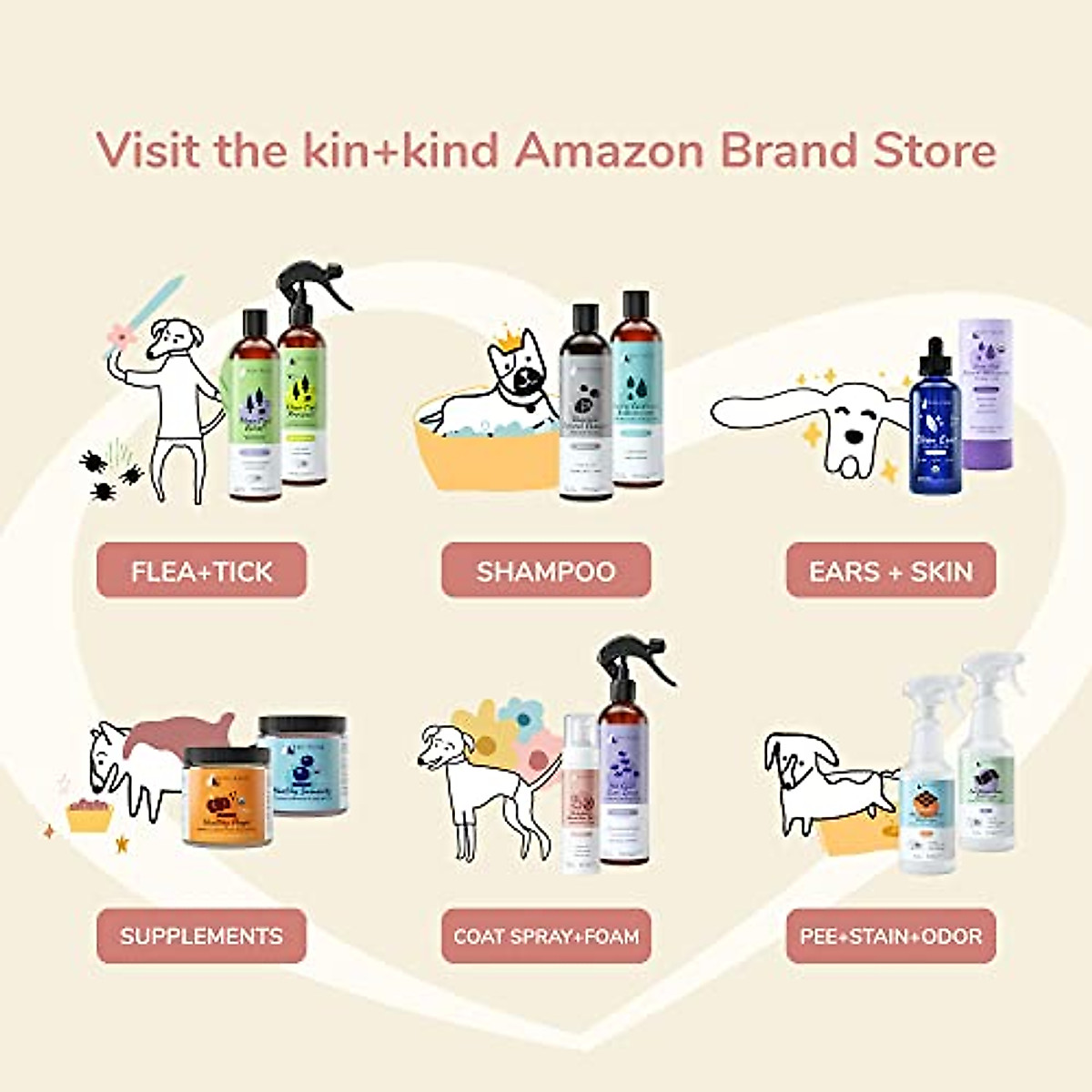 kin+kind Organic Dog and Cat Nose and Paw Balm Stick - 1.76oz Shea Butter - Pet Supplies for Puppies and Dogs - Dog Accessories, Dog Supplies, Dog Paw Balm, Dog Nose Balm, Paw Butter Balm for Dogs