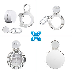 STANSTAR Outlet Wall Mount for Google Mesh WiFi System(2020 Model,Round Plug), Sturdy WiFi Holder for Google Mesh WiFi Router, Excellent Cord Management Without Screws.(3Pack)