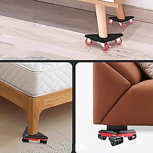 EAJORN Heavy Duty Furniture Lifter 4 Appliance Roller Sliders with 1544/992lbs Load Capacity Wheels + Lifting Tool Lever