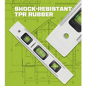 URASISTO 2 Pack Torpedo Level 9-INCH Level with 45°/90°/180° Bubbles, Small Measuring Tool