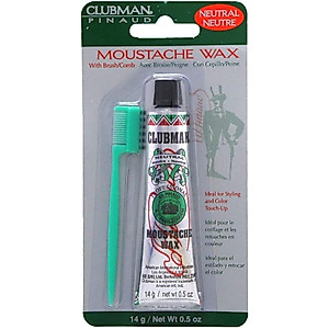 Clubman Moustwax With Brush White (Neutral) (2 Pack)