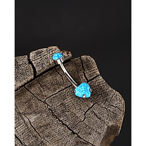 Jewseen G23 Titanium Belly Button Rings 14G Belly Rings Belly Piercing Jewelry Heart Navel Rings Navel Piercing Jewelry Belly Barbell Body Piercing Jewelry for Women Men