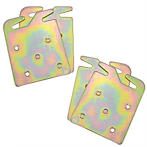 ITROLLE Wood Bed Rail Hook Plates 4PCS Heavy Duty Wood Bed Claw Hook Plates for Beds Frame Bracket Headboard Footboard