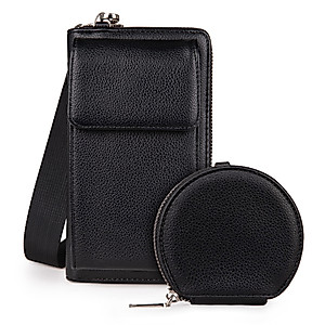 Montana West Small Purses for Women Crossbody Cell Phone Wallet Bag with Credit Card Slots MWC-180BK