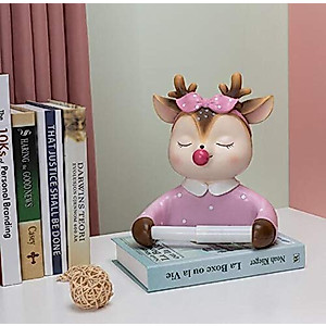 SHUANGJ Toilet Toilet Paper Towel Roll Paper Box Creative Cartoon Cute Sika Deer Roll Paper Hanger Wall-Mounted Free Punch Fantasy Unicorn