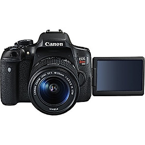 Canon EOS Rebel T6i DSLR Camera with EF-S 18-55mm f/3.5-5.6 is II and EF 75-300mm f/4-5.6 III Lens and 2X 16GB Memory Card Plus Triple Battery Accessory Bundle