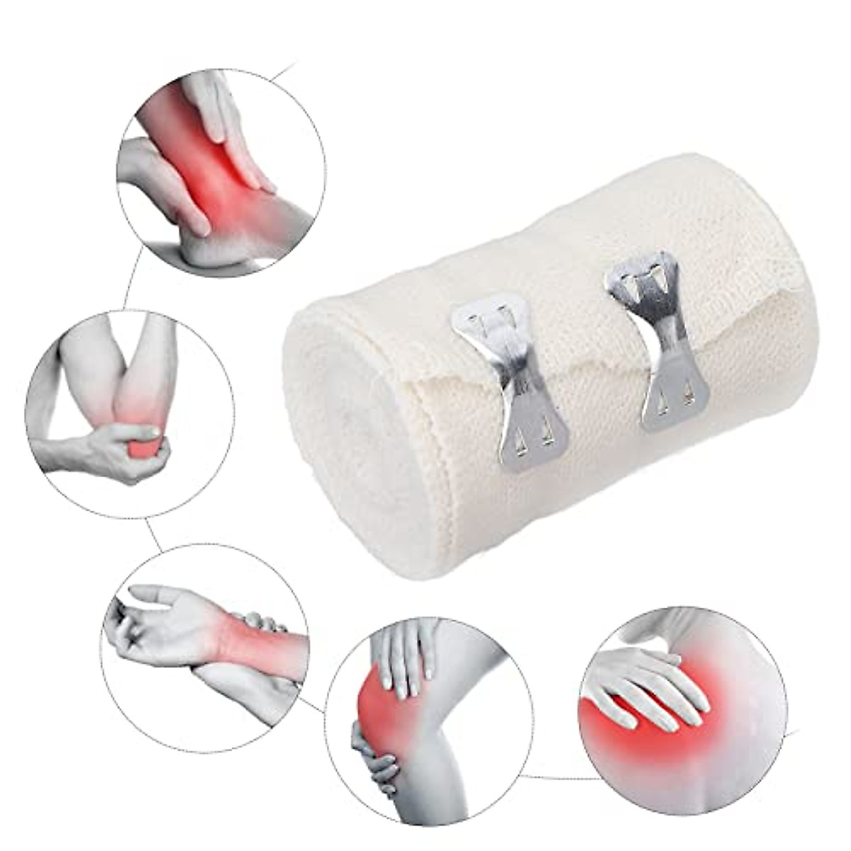10pcs Elastic Bandage Wrap, Elastic Bandage for Sports Wrist and Ankle Wrap Tape Non-Woven Bandage Adherent Cohesive Wrap Bandages Portable Sports Injury Sprain Recovery Compression Bandage 3 Inch