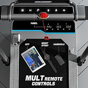 Eisenlink 2 in 1 Foldable Treadmill Under Desk for Home with Manual Incline, APP Control Portable Treadmill Quiet for Small Space Workstation 300 lbs Weight Capacity, Installation-Free 3.0 MPH