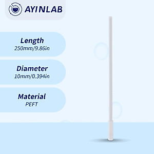 AYINLAB Magnetic Stir Bar Retriever, PTEF Magnetic Rod Collector, 250mm Magnetic Stir Bar Collector, Anti-Corrosive, Chemical Resistant for Magnetic Stirrers and Mixers