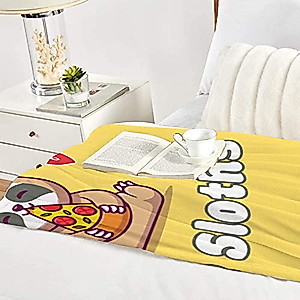 I Just Really Like Sloth Flannel Blanket Plush Throw Fuzzy Lightweight King Size Super Soft for Couch, Bed, Sofa Ultra Luxurious Warm and Cozy for All Seasons 80"x60" for Adult