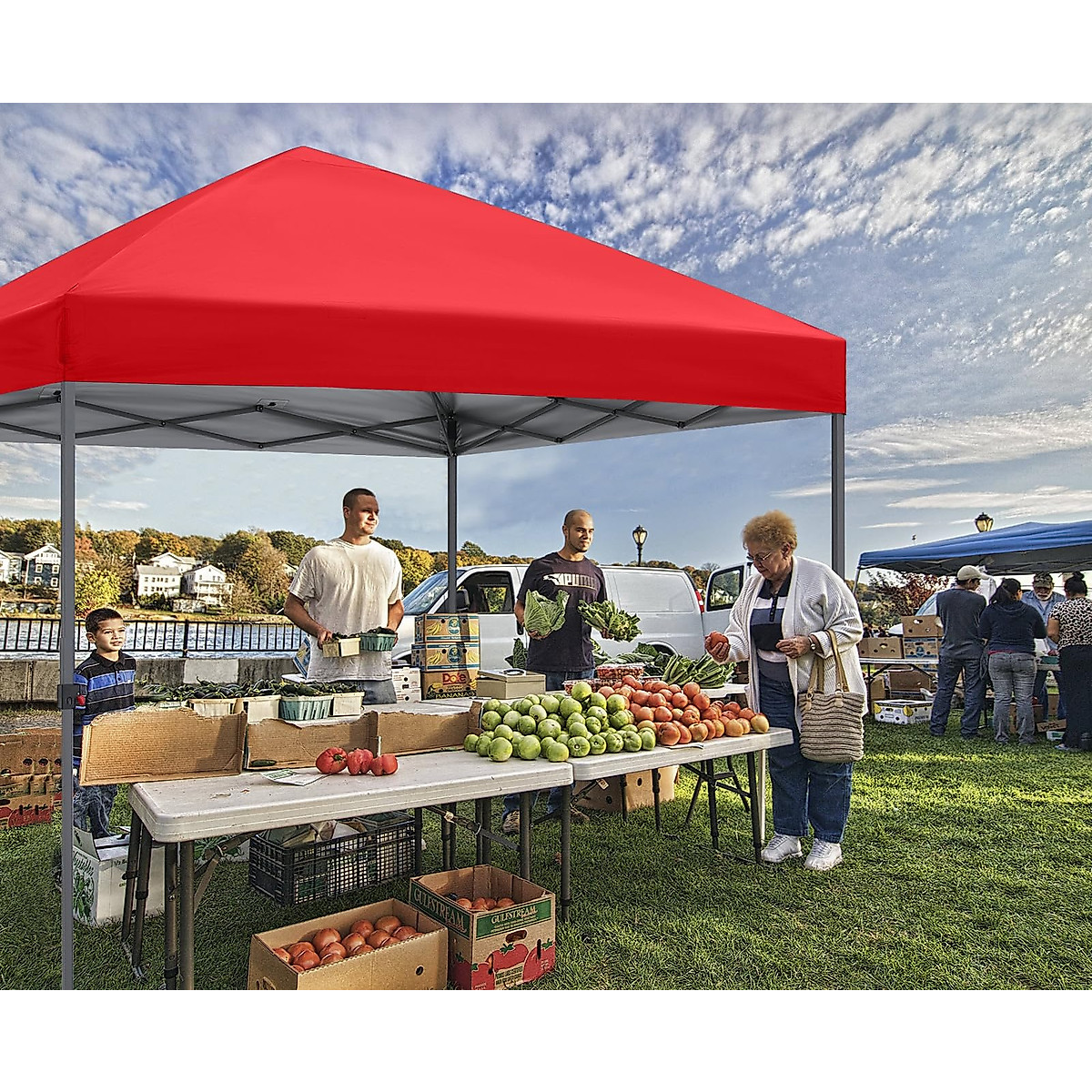 ABCCANOPY Durable Easy Pop up Canopy Tent 10x10, Red