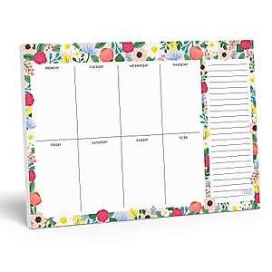 Sweetzer & Orange Floral Weekly Planner Notepad with Daily Planner Agenda Squares. 7x10" Day Planner 2024 - Student Planner, Work Planner and Checklist Pad