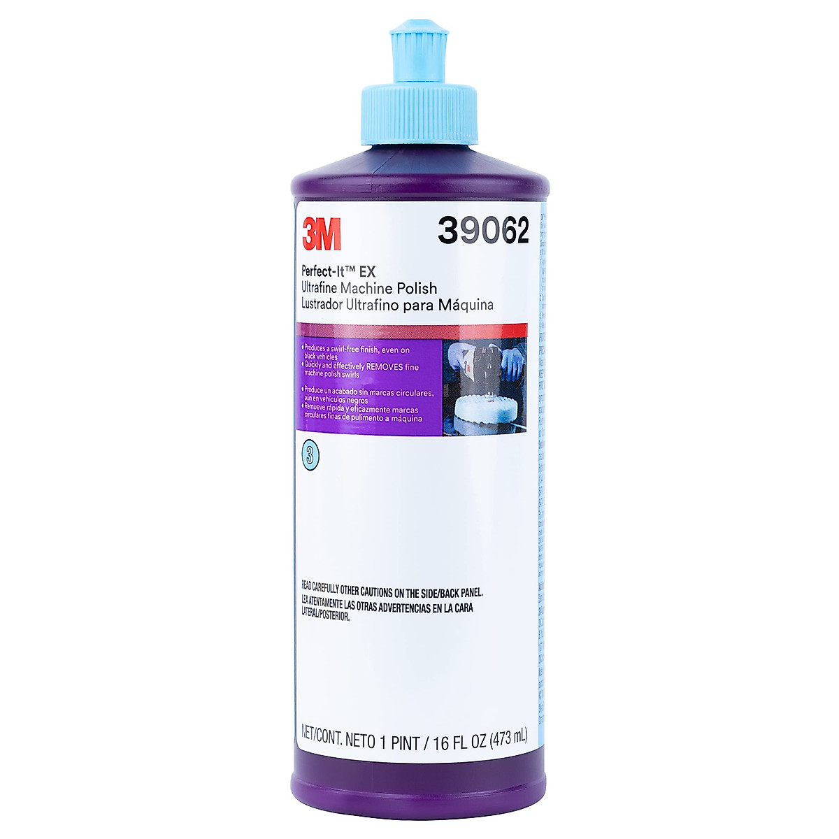 3M Perfect It Buffing and Polishing Kit | 36057 39062 36093 3M Pint Rubbing Compound, Machine Polish, Ultrafine Polish | Buffing Compound, Car Polishing Kit | with Kangaroobands Microfiber Cloth