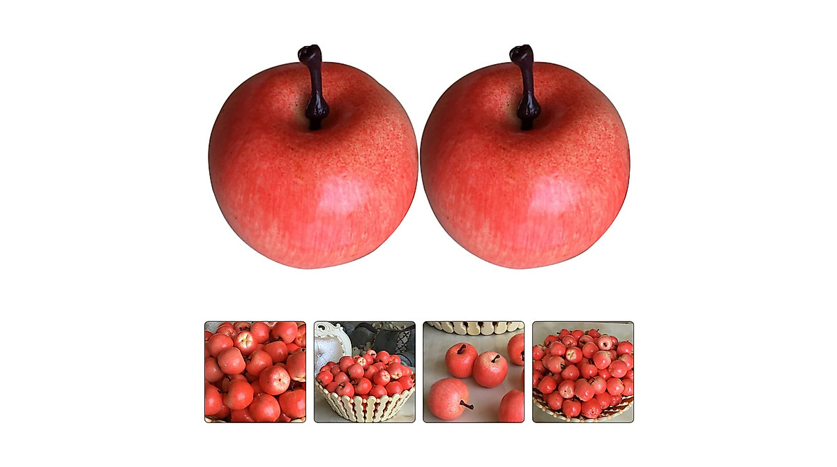 Ipetboom 30pcs Artificial Apple Fruit Simulated Apples Model DIY Supply ...