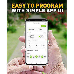RAINPOINT WiFi Water Timer, Smart Sprinkler Timer Hose Timer WiFi Irrigation Controller, Wireless Watering System Valve, APP & Voice Control, Weather-Based Automatic Rain Delay, Brass Inlet