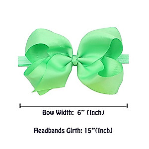 JOYOYO Baby Headbands 30 PCS Soft Head Bands Big 6" Hair Bows Nylon Headbands for Baby Girls Infants Toddlers Hair Accessories