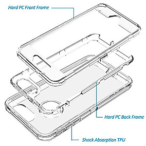 ORIbox Case Compatible with iPhone 7 Plus Case, Compatible with iPhone 8 Plus Case, Heavy Duty Shockproof Anti-Fall clear case,Color-Crystal Clear