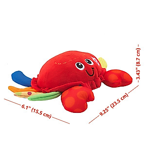 KiddoLab Musical Plush Crab Toy for 3+ Month Old Babies with Nursery Rhymes, Sounds and Sensor Button for Tummy Time and Early Development