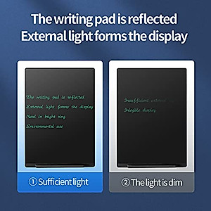 Amoretti Sonnet Mini LCD Writing Tablet, 9.5in Double Display Erasable Reusable Electronic Drawing Pads, Electronic scratchpad for Kids and Adults（Black…