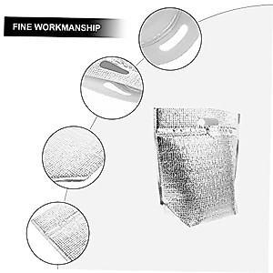 ULTECHNOVO Food Bag 12 Pcs Self-sealing Thermal Bag Organizer Tote Bag Zippered Tote Food Insulation Pouch Thermal Box Liners Heat Insulated Bag Baking Take-out Food Thermal Bag