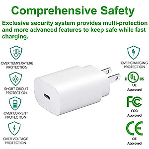 Samsung USB C Wall Charger,2-Pack PD 25W Super Fast Charger Whit USB C Fast Charging Cable for Galaxy S23/S23+/S23 Ultra/S22/S22+/S22 Ultra/Note10/20/S20/S20+/S20Ultra/S21/S21+/S21 Ultra,White