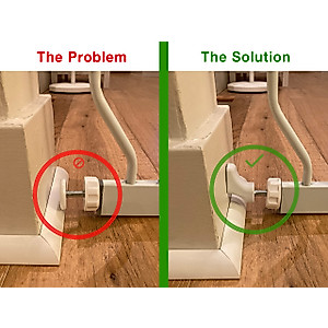 Baby Gate Guru M8 (8mm) Quarter Round Spindle Rod Adapter 2 Pack for Pressure Mounted Baby and Pet Safety Gates (8mm, White)