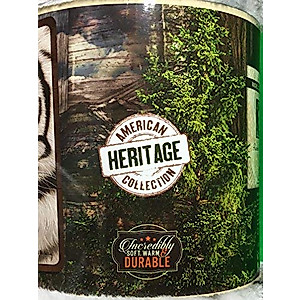 American Heritage Collection, "White Face Tiger" Raschel Throw Blanket, 50" x 60", 50" x 60