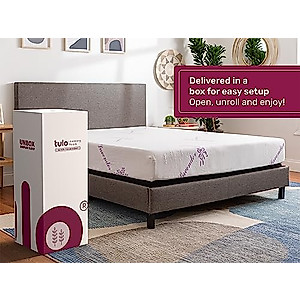 Tulo by Mattress Firm | 8 INCH Memory Foam Lavender Mattress | Medium Comfort | Pain-REDUCING Pressure Relief | Twin Size