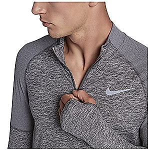 Nike Men's 1/2 Zip Element Running Top (Dark Grey/Heather, Medium)