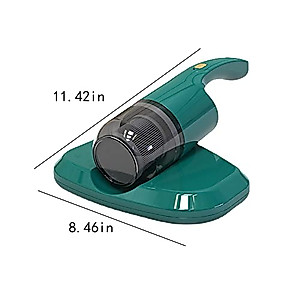 Nsxcdh Bed Vacuum Cleaner, Handheld Deep Mattress Vacuum Cleaner with 6,000 Per Minute Agitation & 2 Modes, Washable Filter, Clean for Bedding Carpet Sofa (Green White)