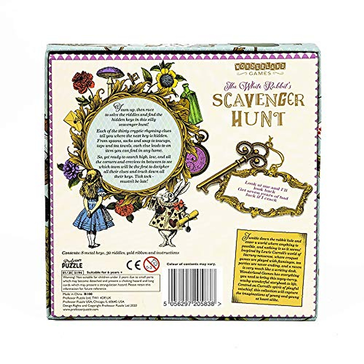 The White Rabbit's Scavenger Hunt by Professor Puzzle. - Alice in Wonderland Themed Treasure Hunt for The Whole Family.