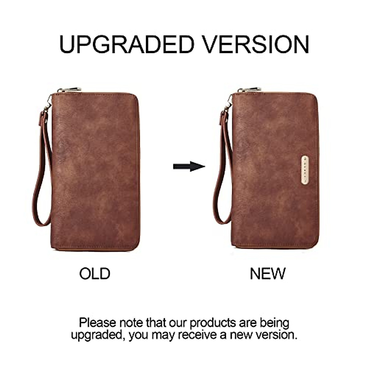 CLUCI Women Wallet Large Leather RFID Blocking Designer Zip Around Card Holder Organizer Ladies Travel Clutch Wristlet Brown