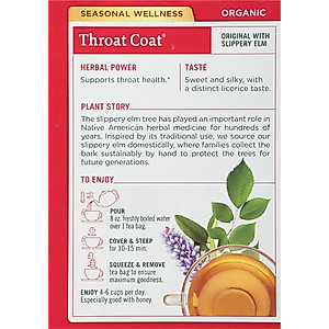 Traditional Medicinals Organic Throat Coat Tea, 16 ct