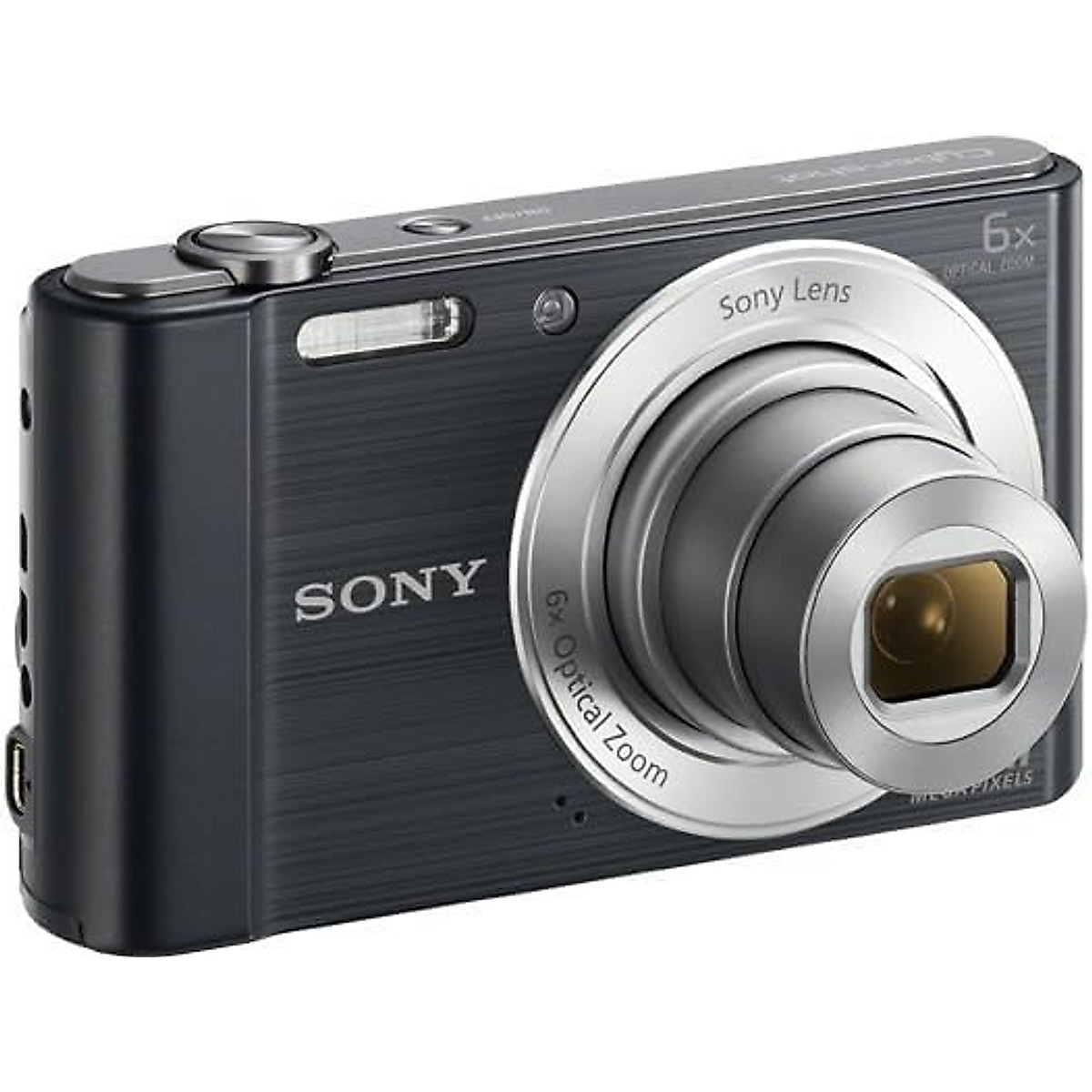 Sony Cyber-Shot DSC-W810 Digital Camera (Black) (DSC-W810/B) + 2 x NP-BN1 Battery + 2 x 64GB Card + Corel Photo Software + Case + Charger + Card Reader + Flex Tripod + Cleaning Kit + More (Renewed)