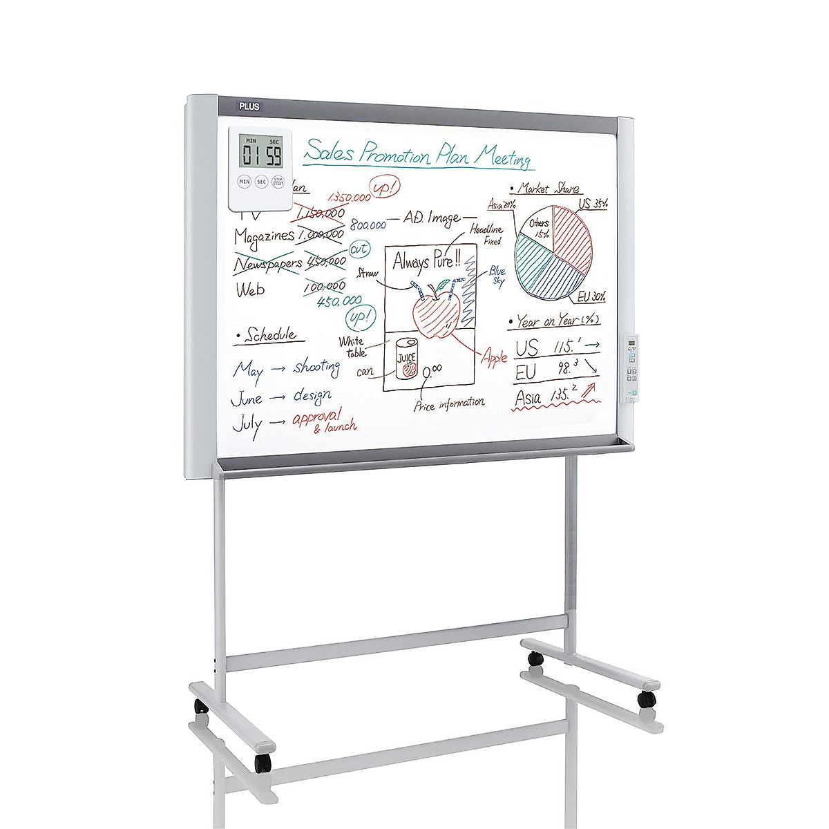 Attom Tech Ultra Slim Kitchen Timer, Thin Small Digital Mini Cooking Timer with Alarm and Magnet Back for Cooking Baking Sports Nap Games Office(White) (2)