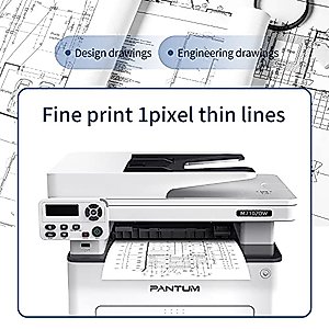 Pantum M7102DW Monochrome Wireless All-in-one ADF Multifunction Laser Printer, Auto Duplex, Copy＆Scan(W5G63B) with TL-410X