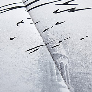 Casa J'Adore Paris 5 Piece Comforter Set, Full/Queen, Black and White