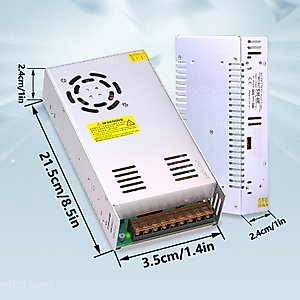 DC 60V 10A 600W Switching Power Supply Adapter 110V AC to 60V DC Converter Power Supply Transformer SMPS for 60Volt Drive Sensor System Lamp Meter Controller Servos Electric Motor and More 60V Device