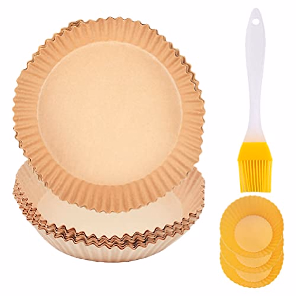 Happyyami 1 Set air fryer paper para air fryer silicone steamer oven air fryer Disposable Paper Liners cooking paper parchment paper for baking Oil-absorbing Liners