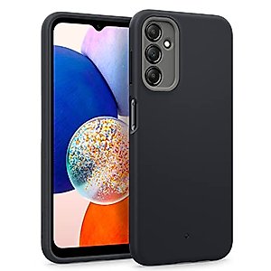 Caseology Nano Pop for Samsung Galaxy A14 5G Case [Military Grade Drop Tested] Dual Layer Silicone Case (2023) North America - Black Sesame